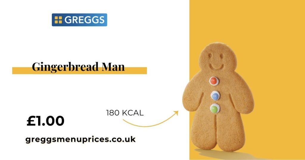 Greggs Gingerbread Man Price and Calories 2024